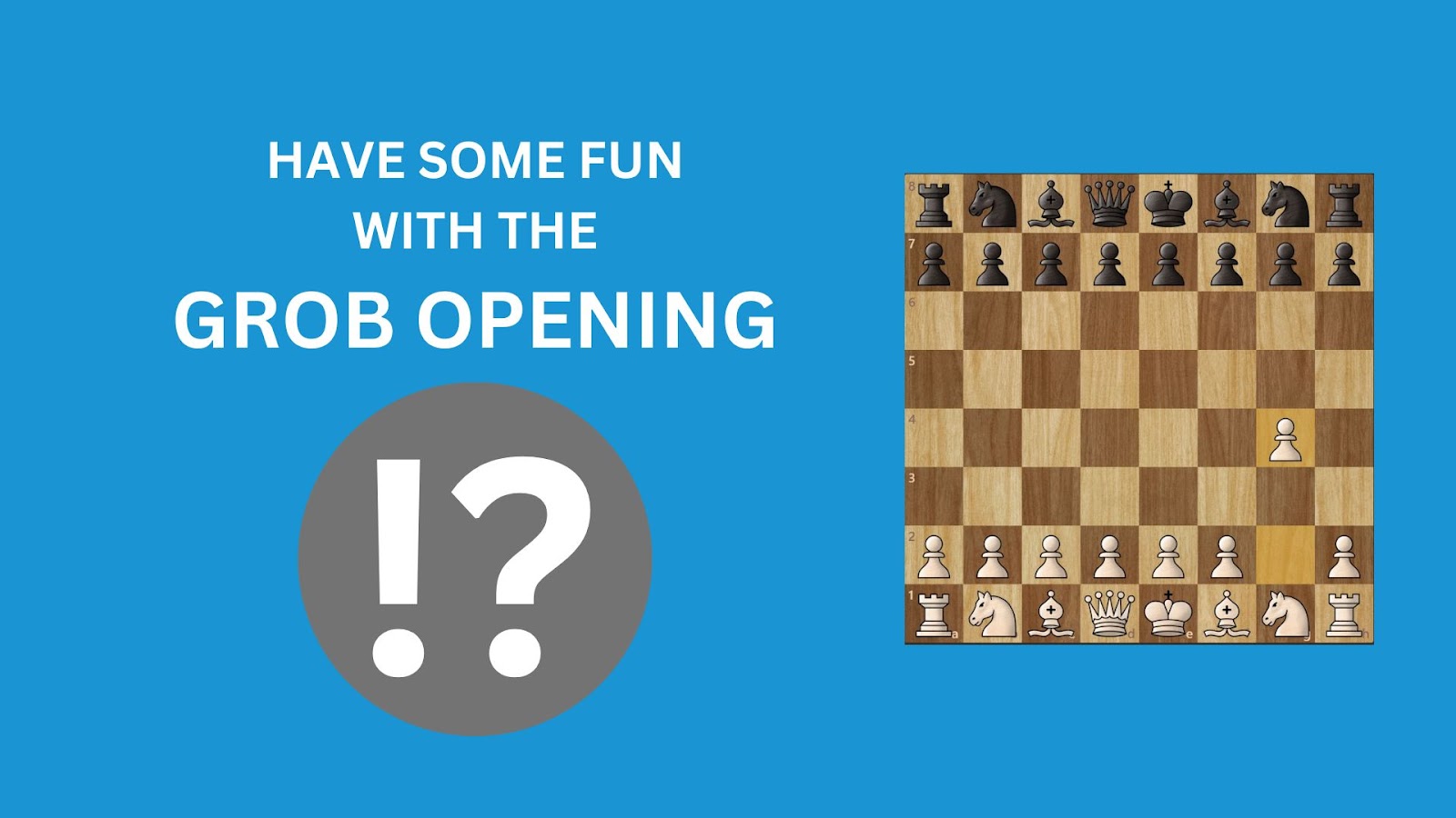 Have Some Fun With The Grob Opening